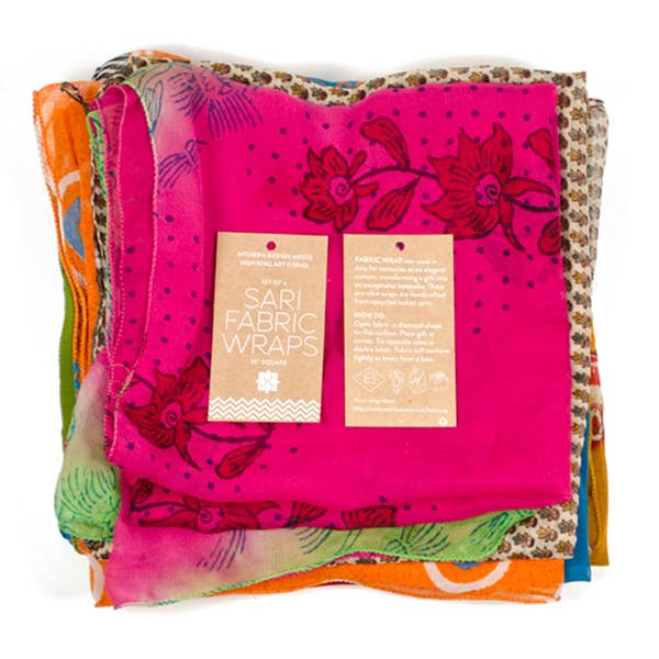 Scarves Assorted Upcycled Sari Wrap | The Green Shepherdess